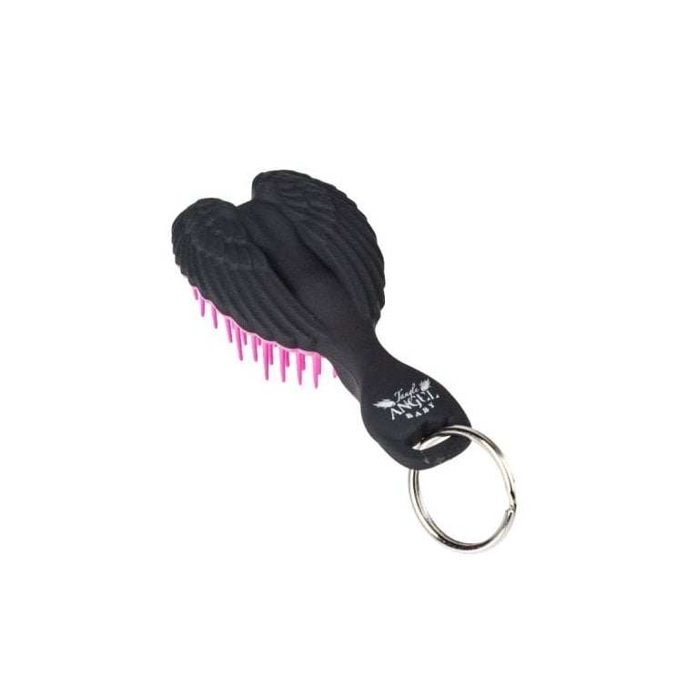 Tangle Angel Baby Key Ring Hair Brush - Black/Pink